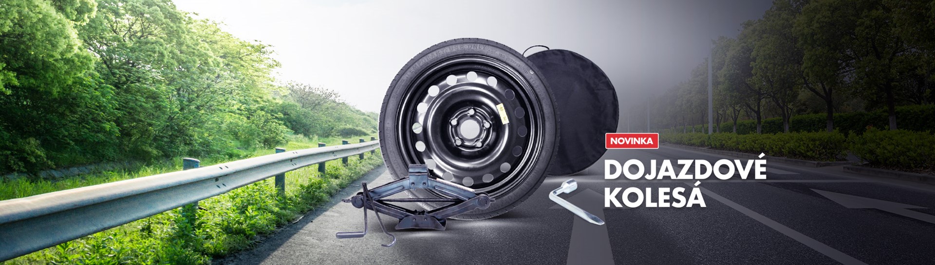 Dojazdové koleso bezpečnosť na ceste